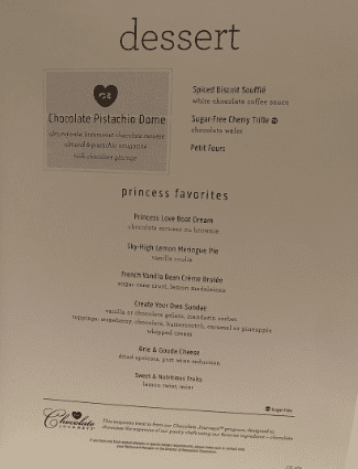 Princess Cruises Dining Room Menus (with food photos) - Life Well Cruised