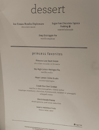 Princess Cruises Dining Room Menus (with food photos) - Life Well Cruised